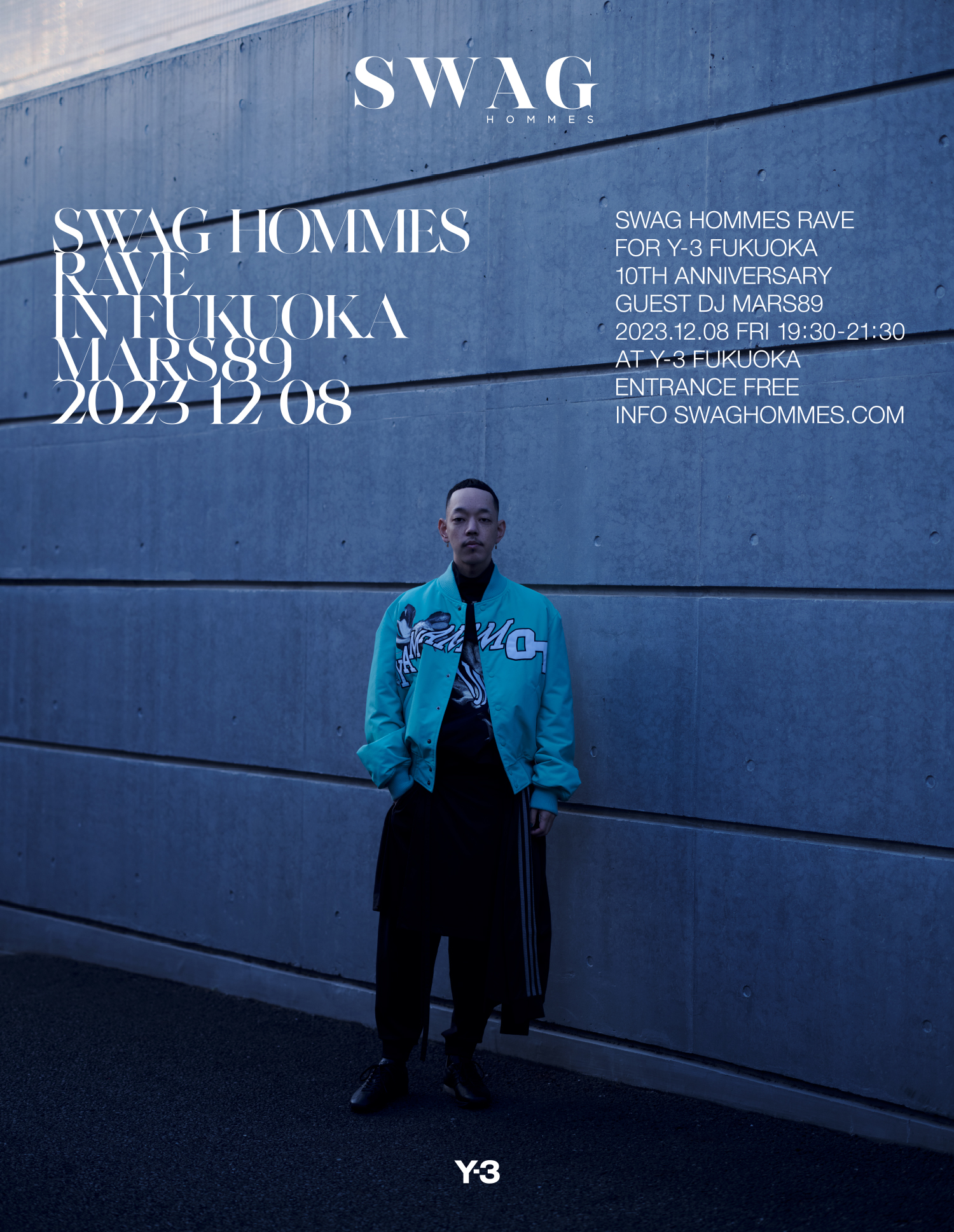 SWAG HOMMES RAVE FOR Y-3 FUKUOKA 10TH ANNIVERSARY | SWAG HOMMES